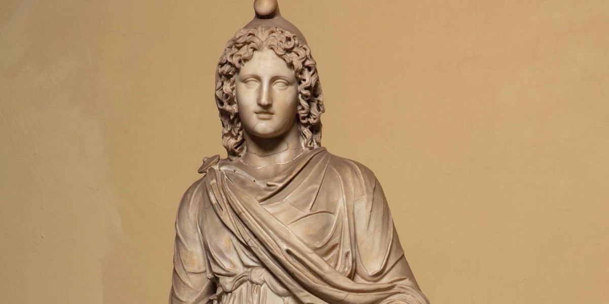 Statue of Cautes and Altar Base (Chiaramonti Wall XXXIII) | PAVM